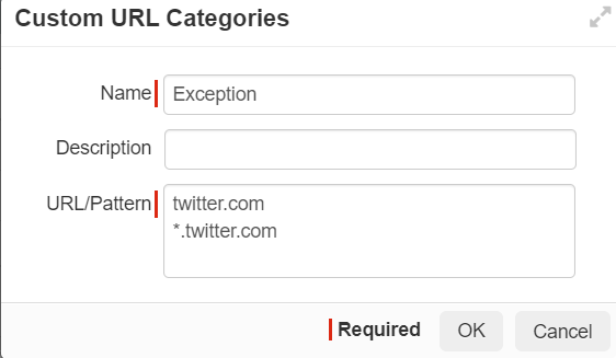 Adding a custom URL category object